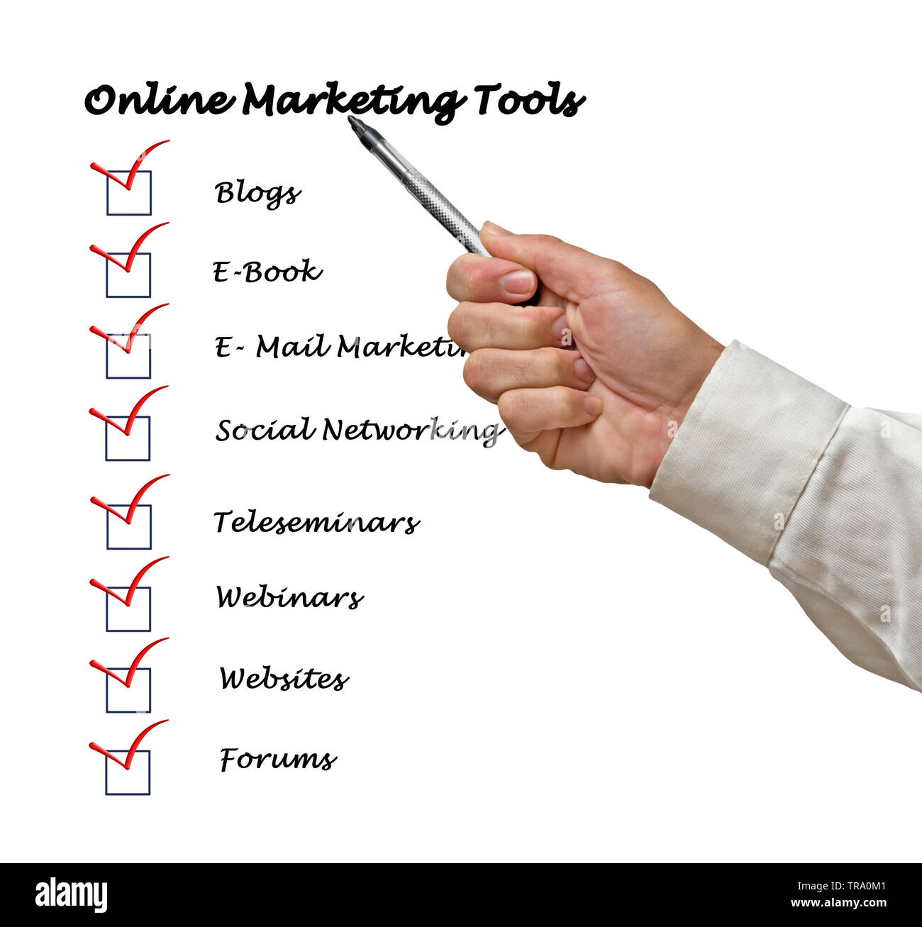 Online marketing tools Stock Photo - Alamy