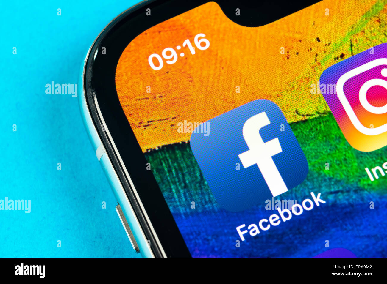Helsinki, Finland, May 4, 2019: Facebook application icon on Apple ...