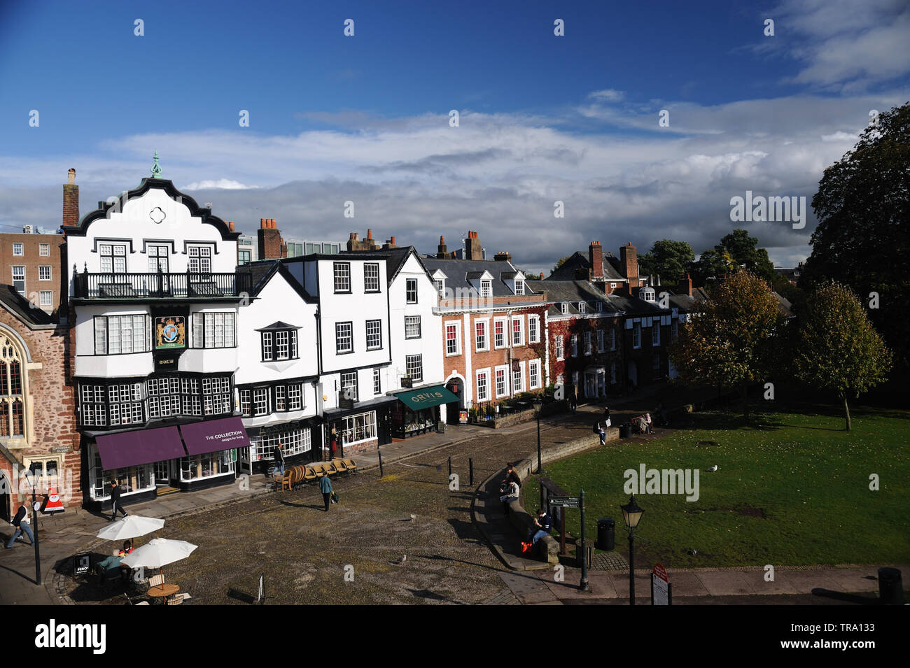 Cathedral Close, Exeter, Devon Stock Photo - Alamy