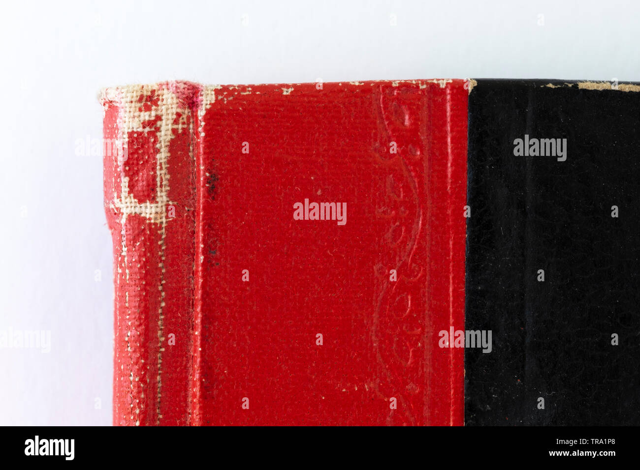 Isolated image of a worn black and red hardcover journal Stock Photo ...