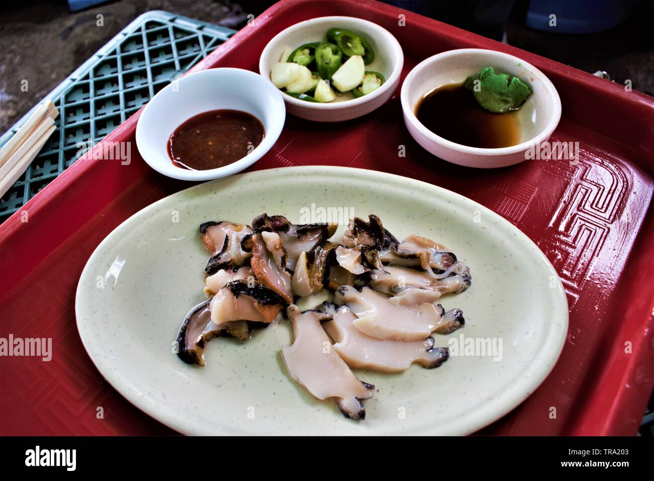 Raw abalone, sea snail on Jeju, Korea Stock Photo - Alamy