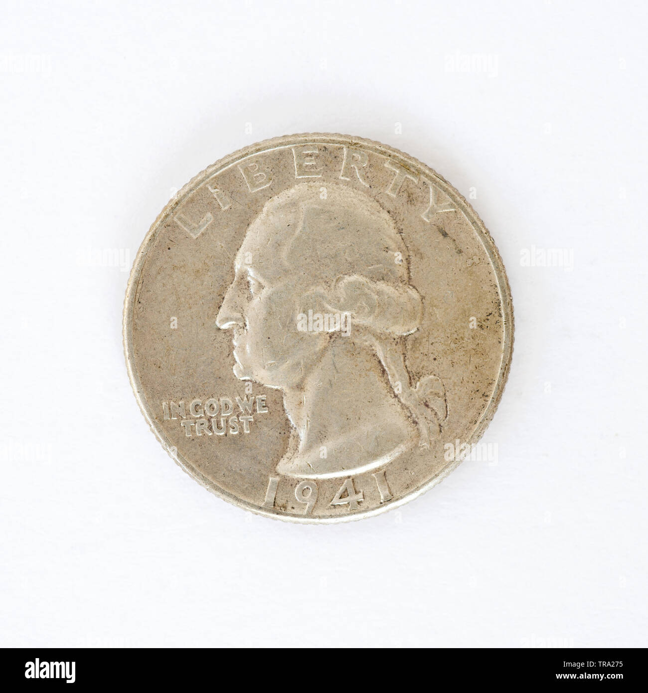 U.S. ¼ Dollar "Washington Silver Quarter" Coin - 1941 Stock Photo - Alamy