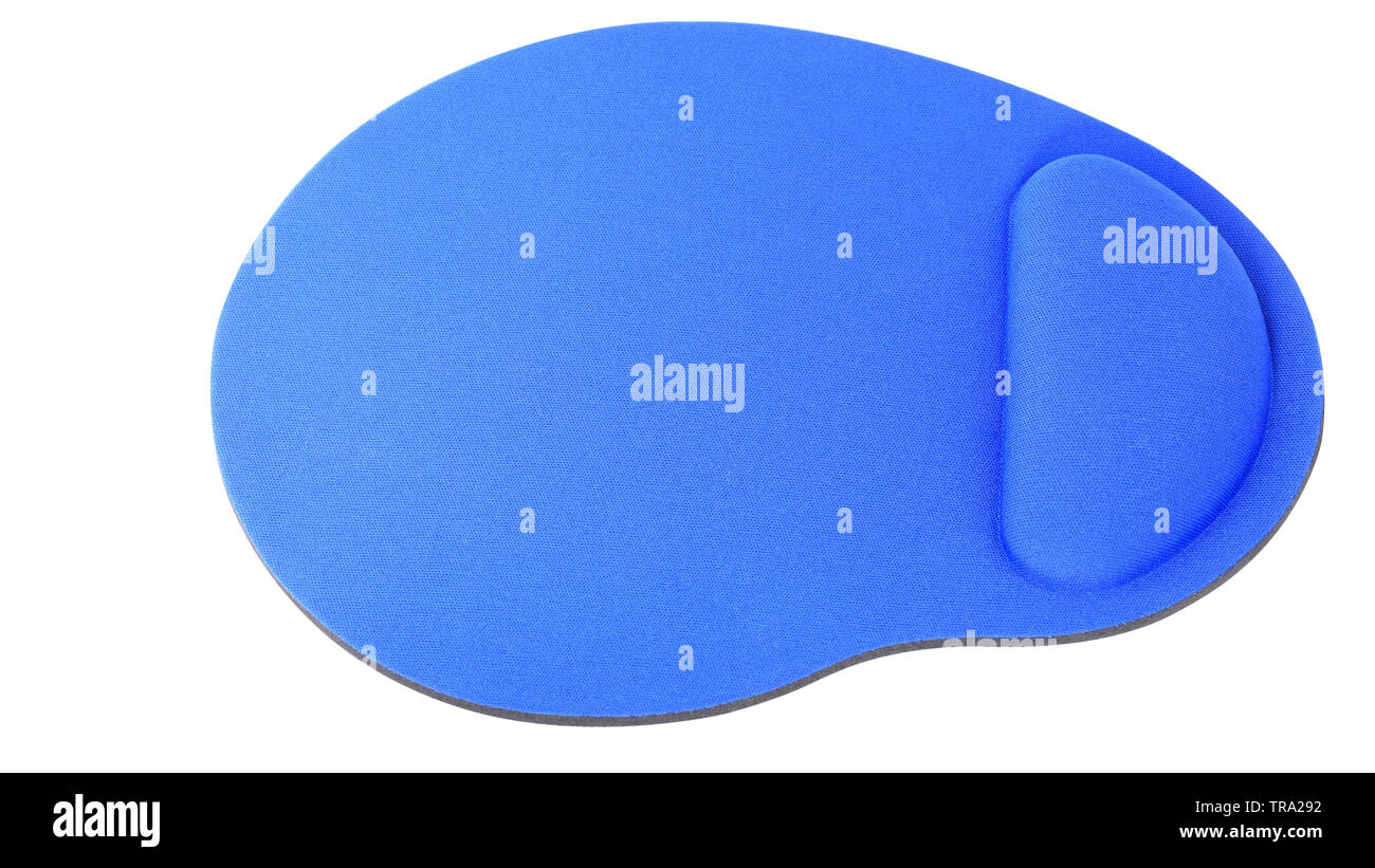 blue Mouse Pad isolated on white background Stock Photo - Alamy