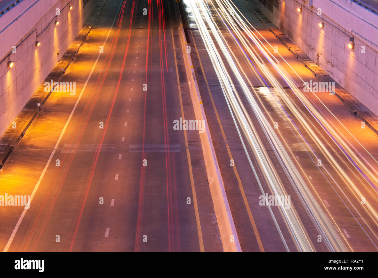 Light form a car and tunnel Stock Photo - Alamy