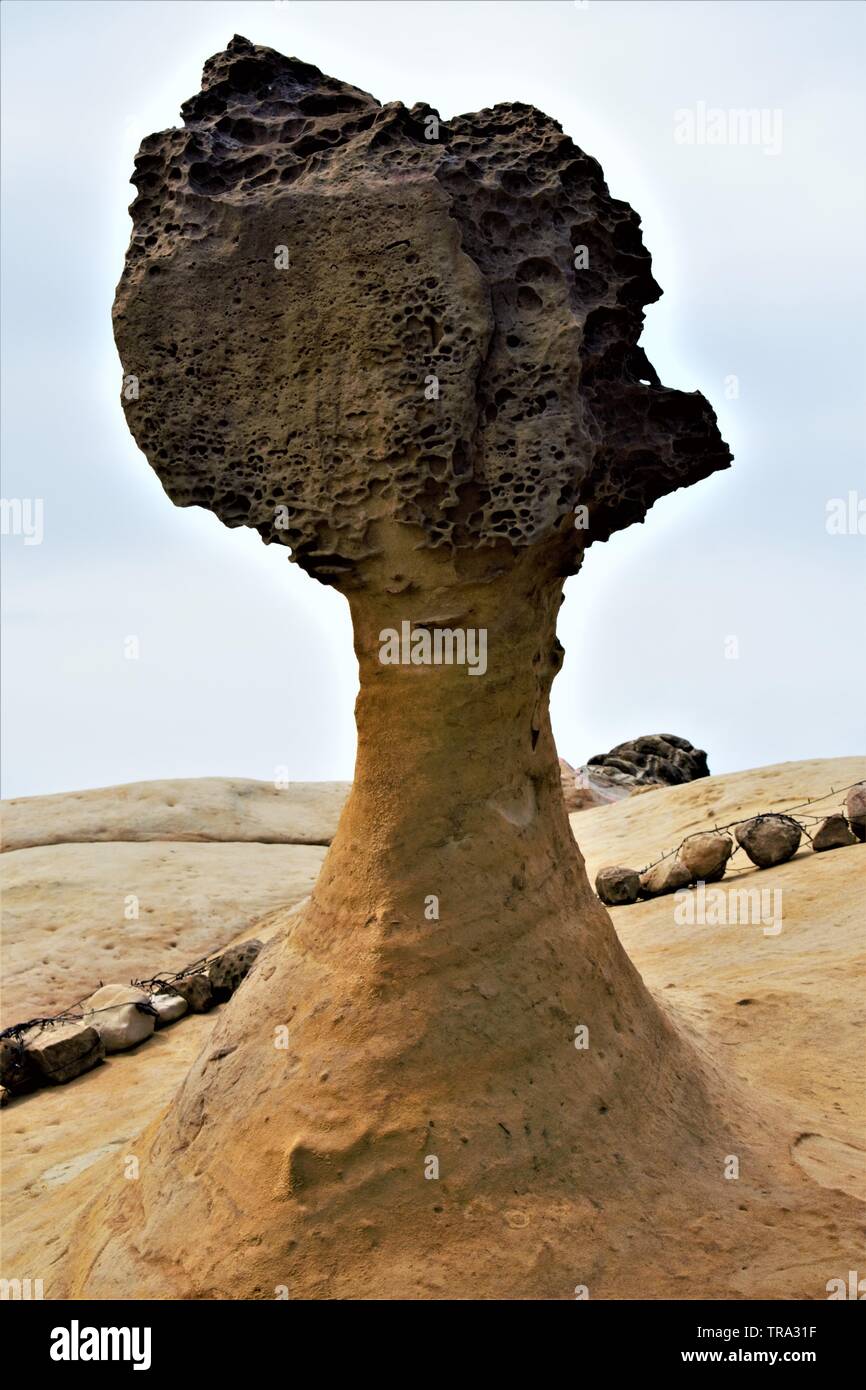 Rock formation at Yehliu Geopark, Wanli District, New Taipei, Taiwan ...