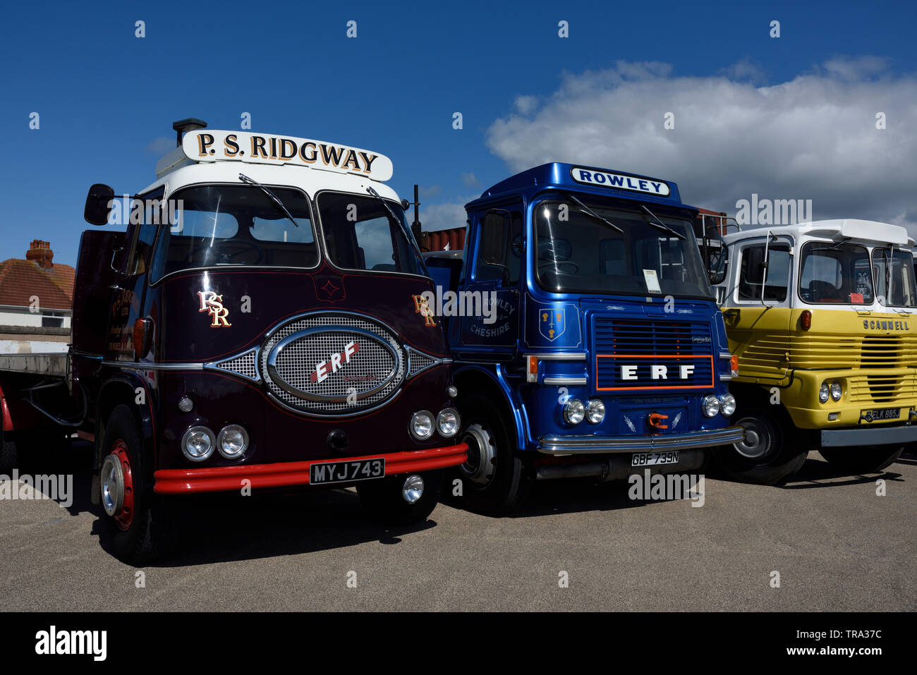 ERF lorries at classic vehicle rally in Cleveleys lancashire uk Stock ...