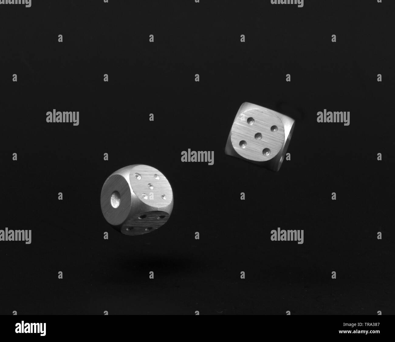 Five Dice Black and White Stock Photos & Images - Alamy