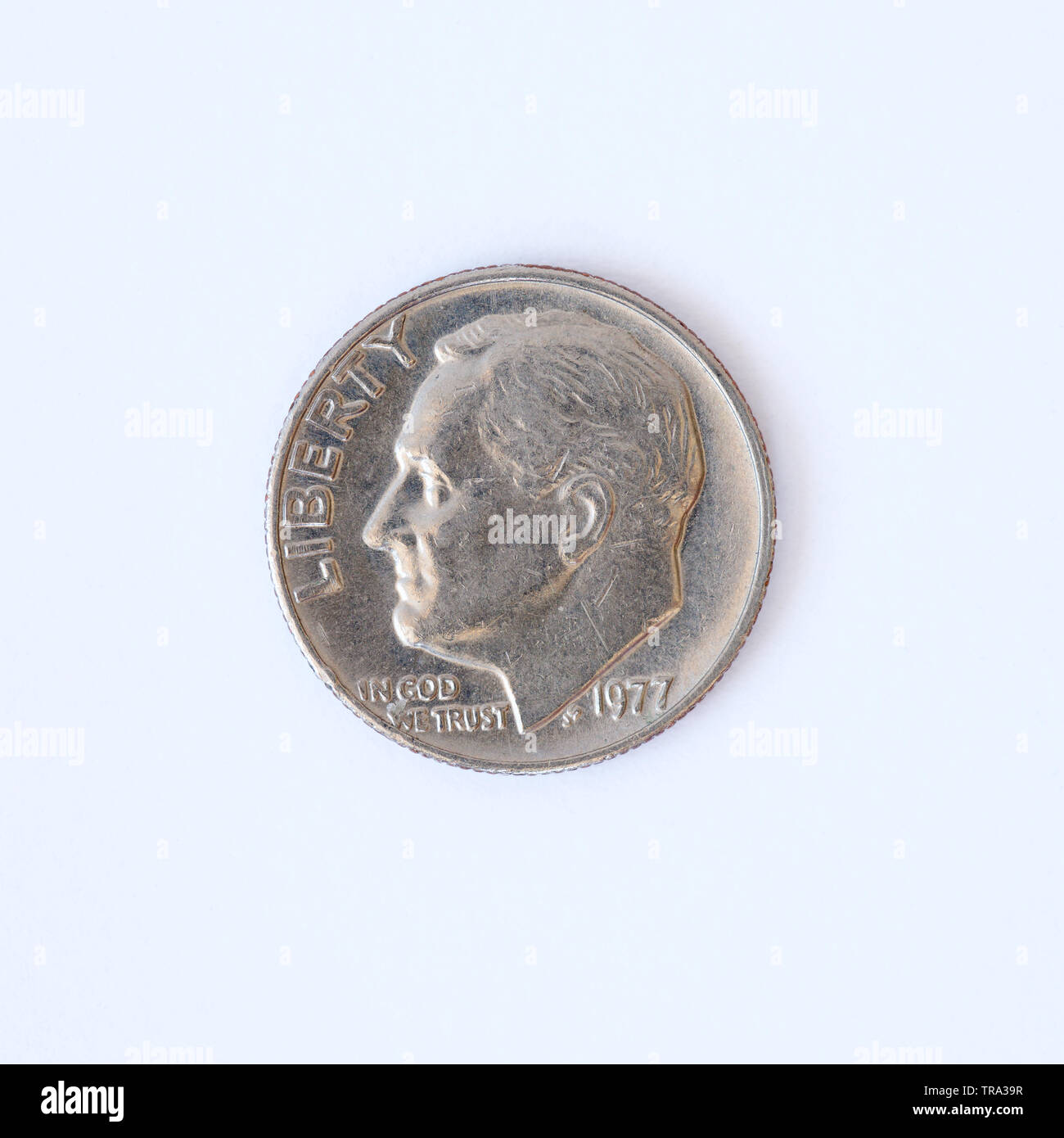 U.S. 1 Dime "Roosevelt Dime" Coin - 1977 Stock Photo - Alamy