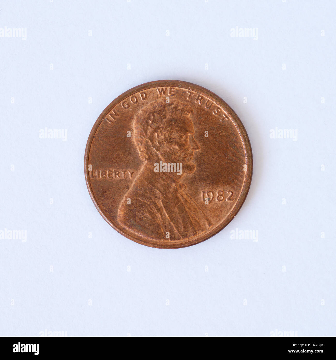 U.S. 1 Cent "Lincoln Memorial Cent" Coin - 1982 Stock Photo - Alamy