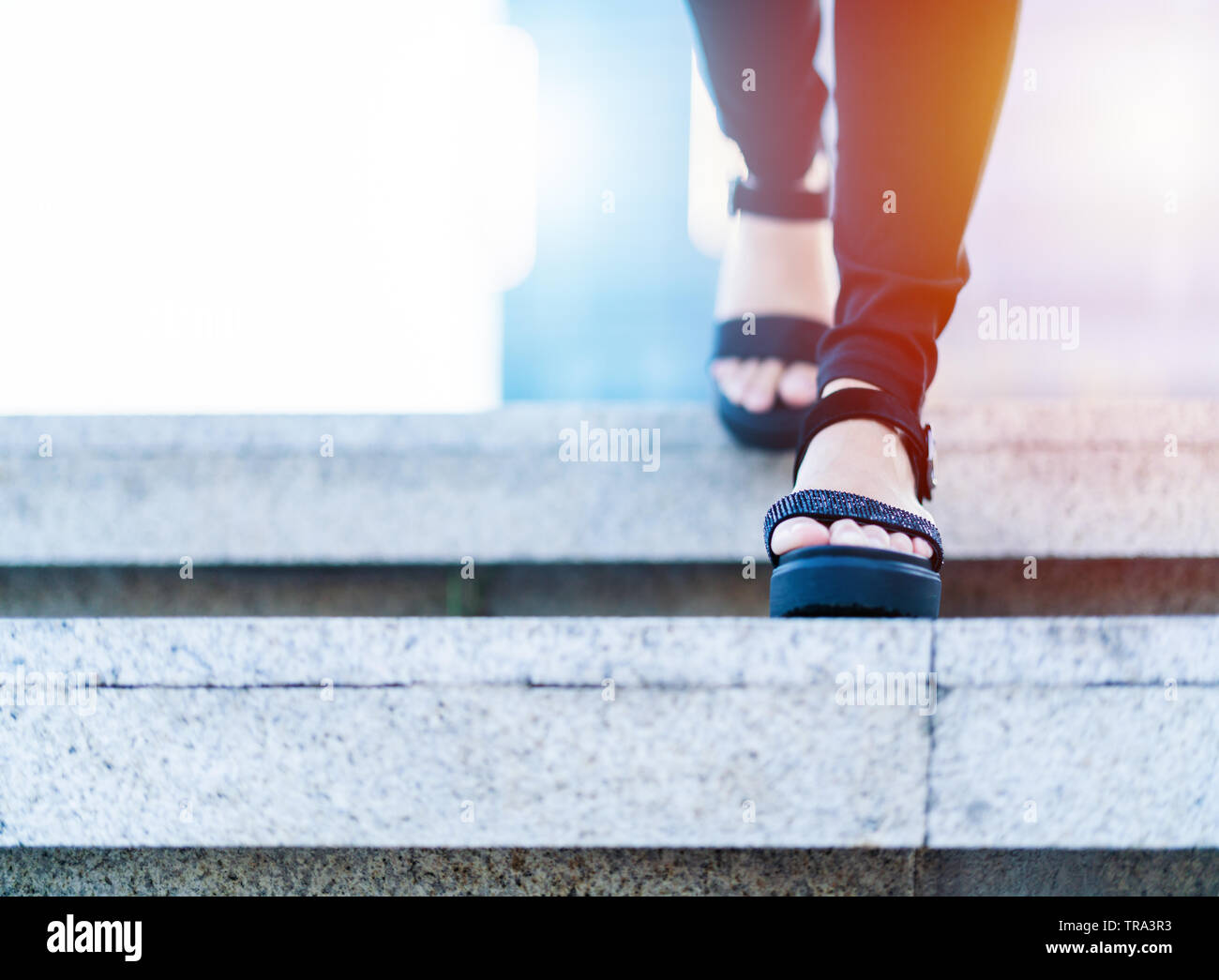 Women step forward to success, business young women is stepping forward ...