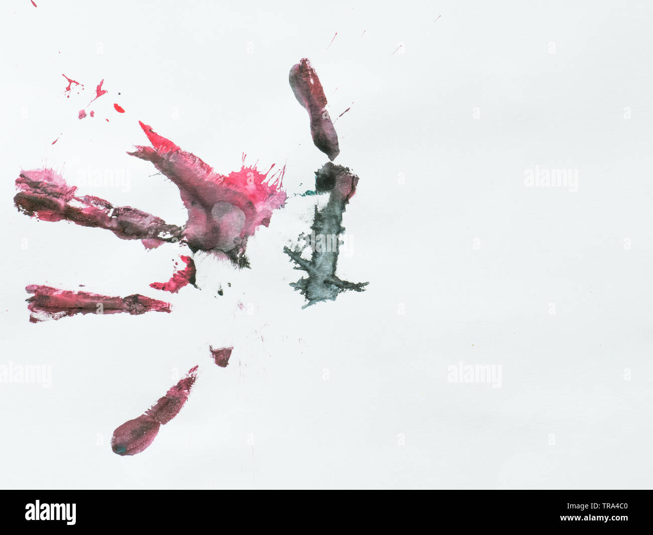 Two Hand color in white paper background Stock Photo - Alamy