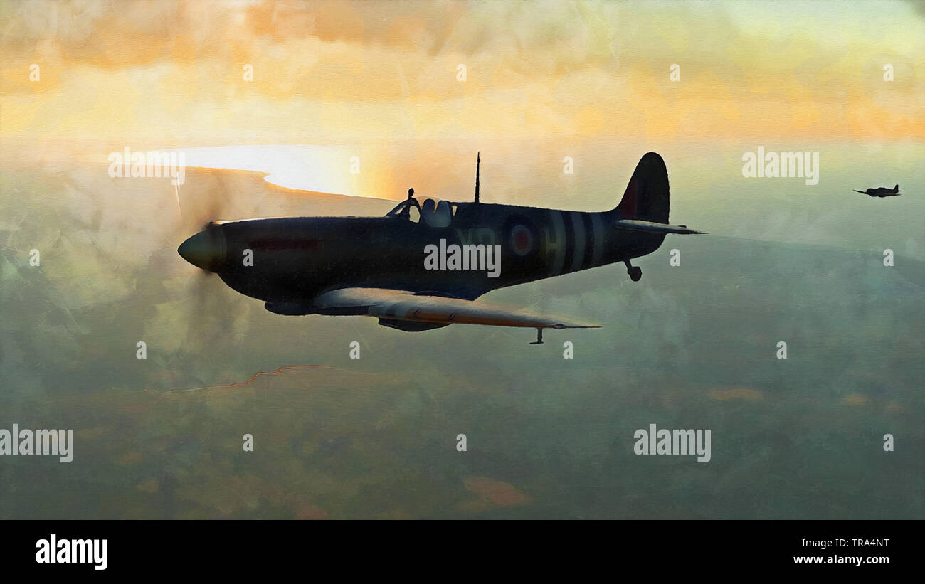 Low Flying Spitfire High Resolution Stock Photography and Images - Alamy