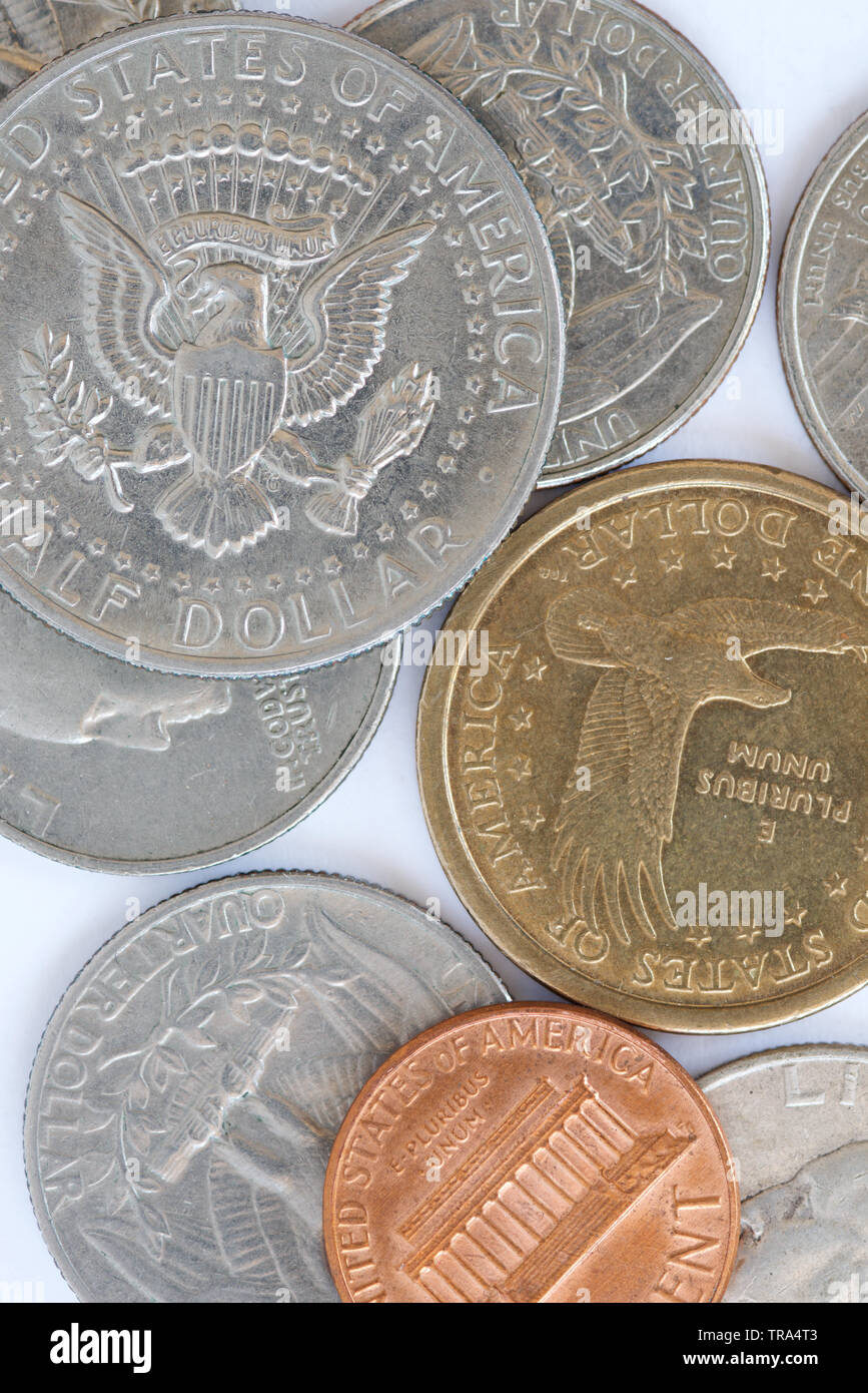 Various coins from the U.S Stock Photo - Alamy