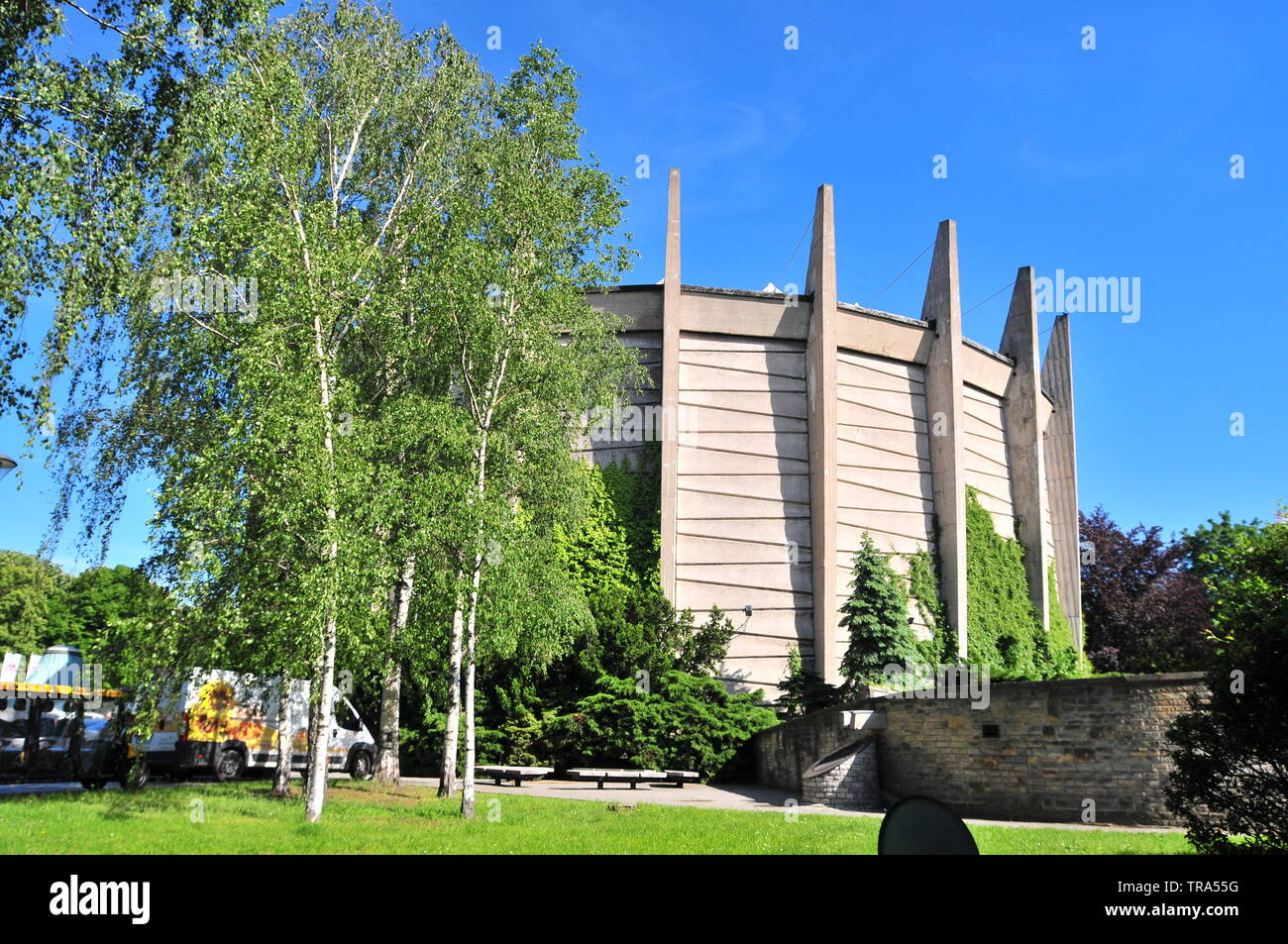 Round building of Panorama of Raclawice in J. Slowaski Park Wroclaw ...