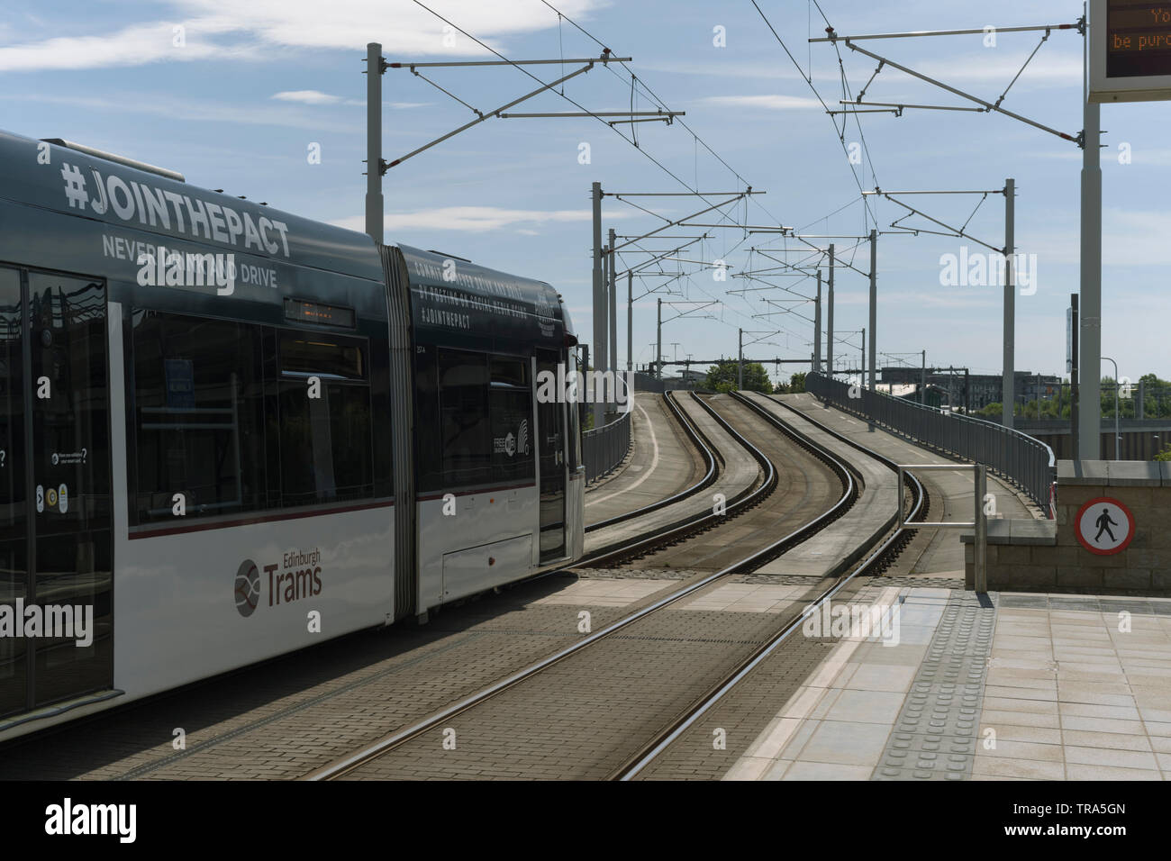 Track edinburgh trams hi-res stock photography and images - Alamy