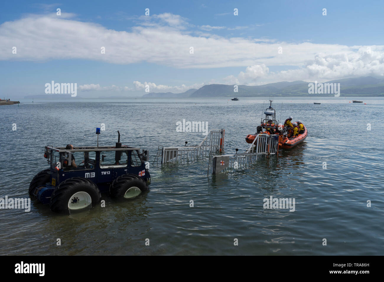 RNLI Training at Beaumaris, Anglesey, Wales, UK Stock Photo - Alamy