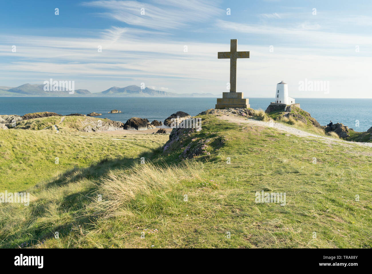 Ty Mawr Lighthouse, Llanddwyn Island, Anglesey, Wales, UK Stock Photo ...