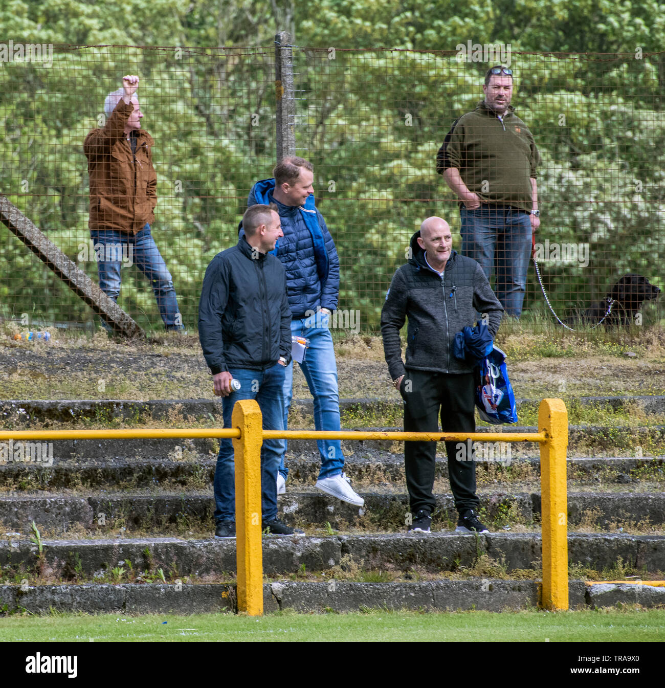 KILBIRNIE, SCOTLAND - MAY 26th 2019: People watch the Fitba Greats ...