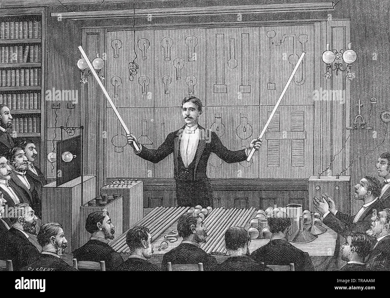 NIKOLA TESLA (1856-1943) Serbian-American electrical inventor andf ...