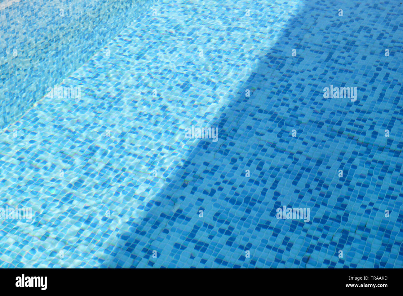 Swimming pool bottom caustics ripple and flow with waves background ...