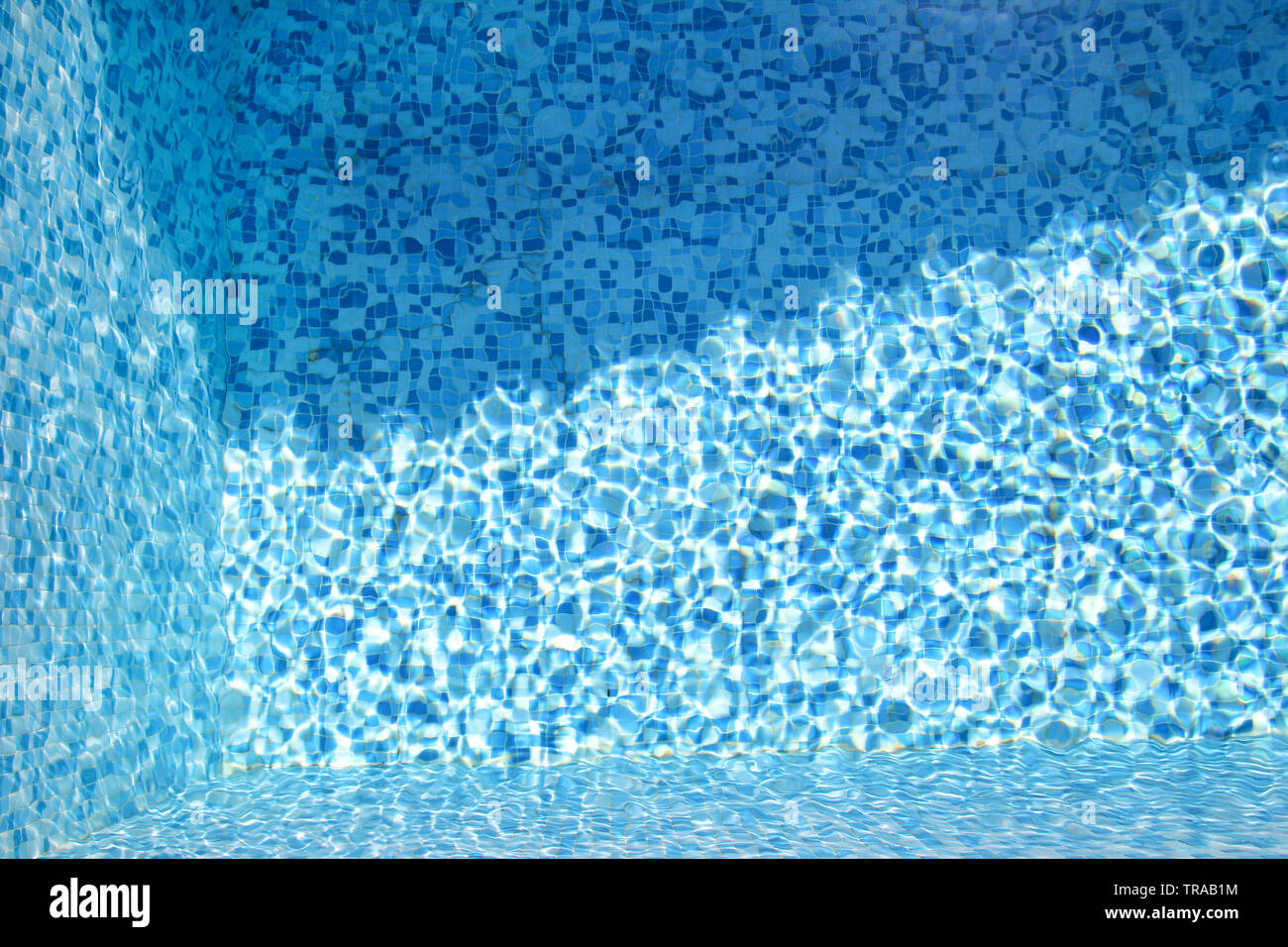 Swimming pool bottom caustics ripple and flow with waves background ...
