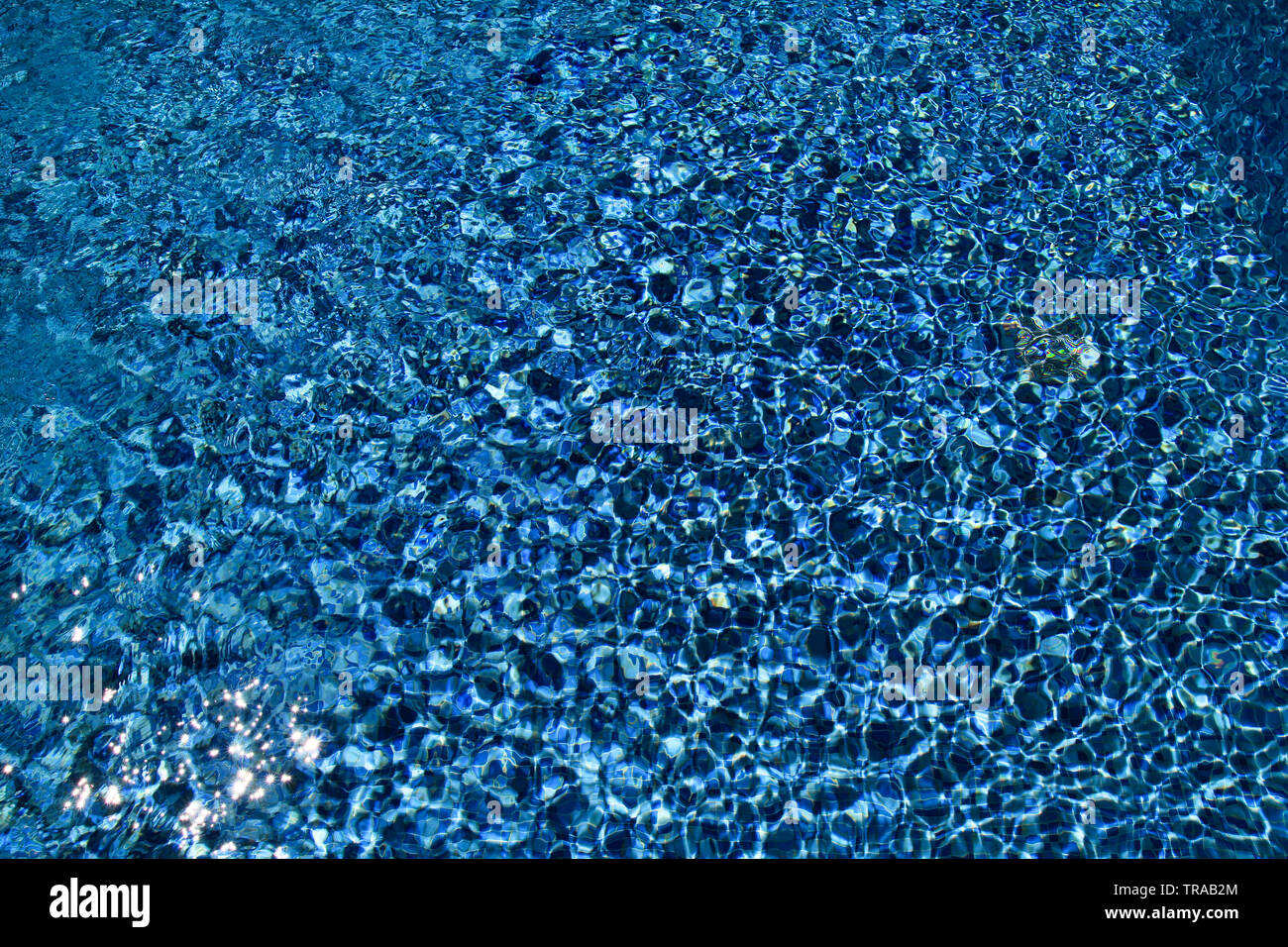 Swimming pool bottom caustics ripple and flow with waves background ...