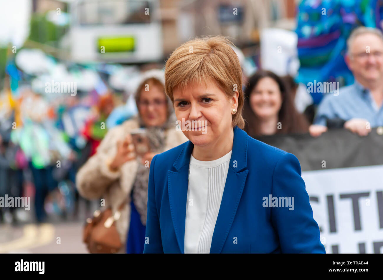 Glasgow, Scotland, UK. 1st June, 2019: Nicola Sturgeon MSP, the First ...