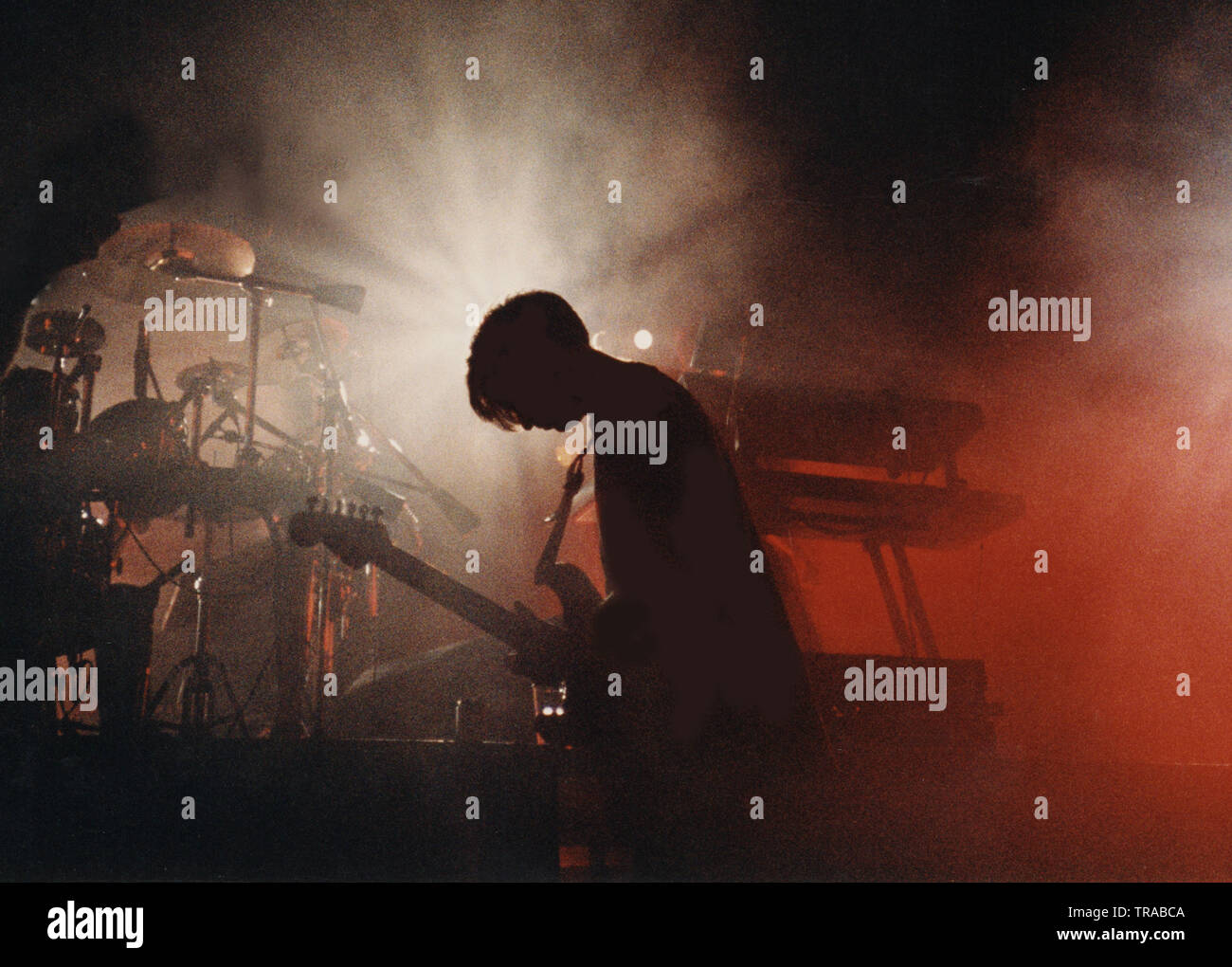 Rock Stage With Guitarist Silhouette