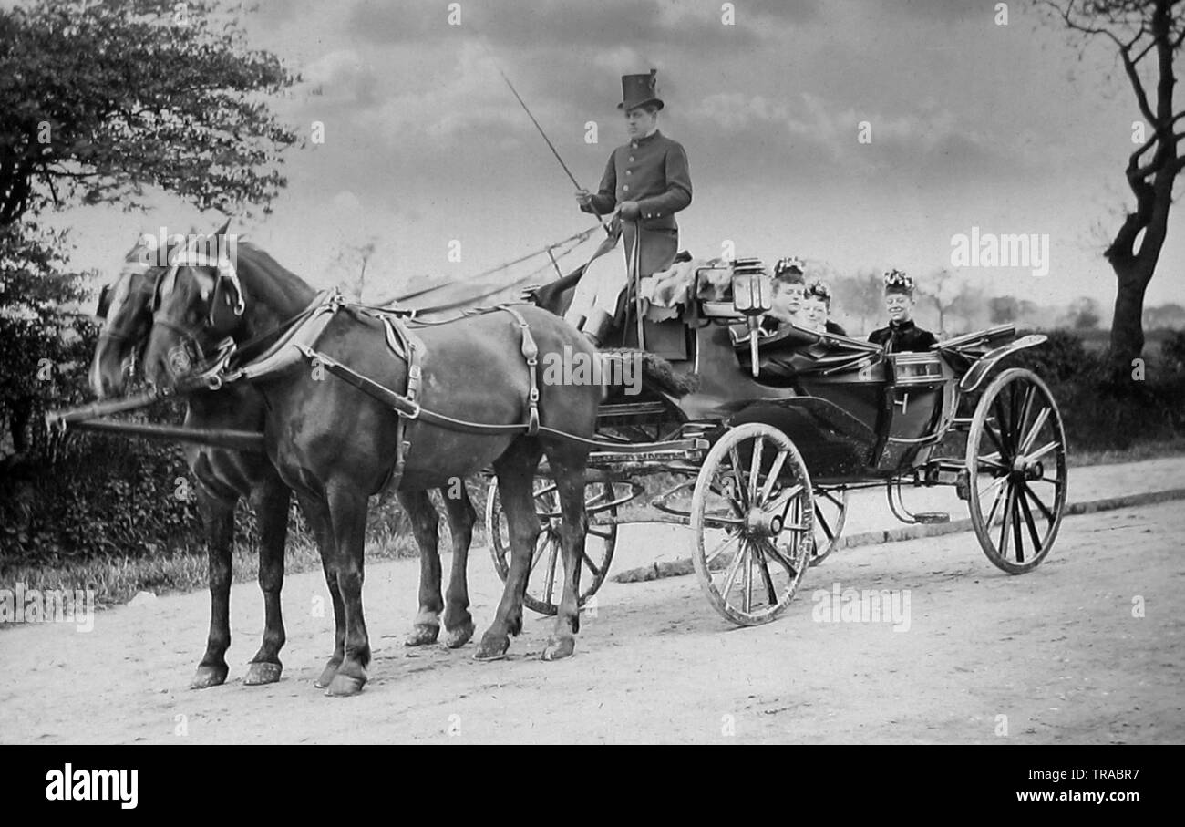 Ladies in carriage Stock Photo - Alamy