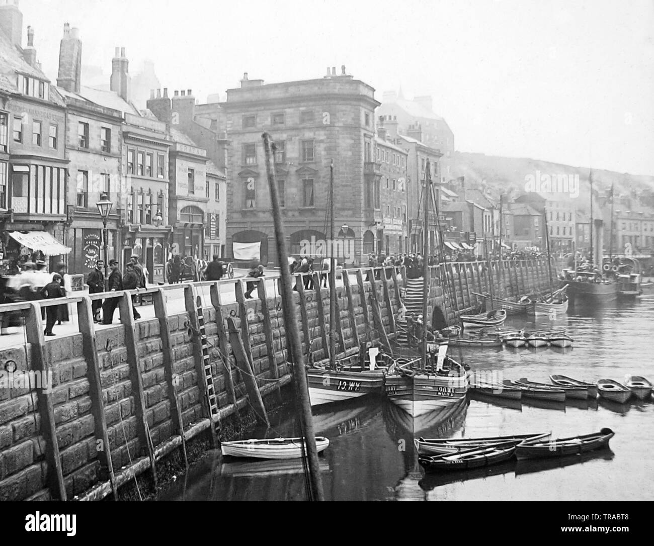 Boats quayside Black and White Stock Photos & Images - Alamy