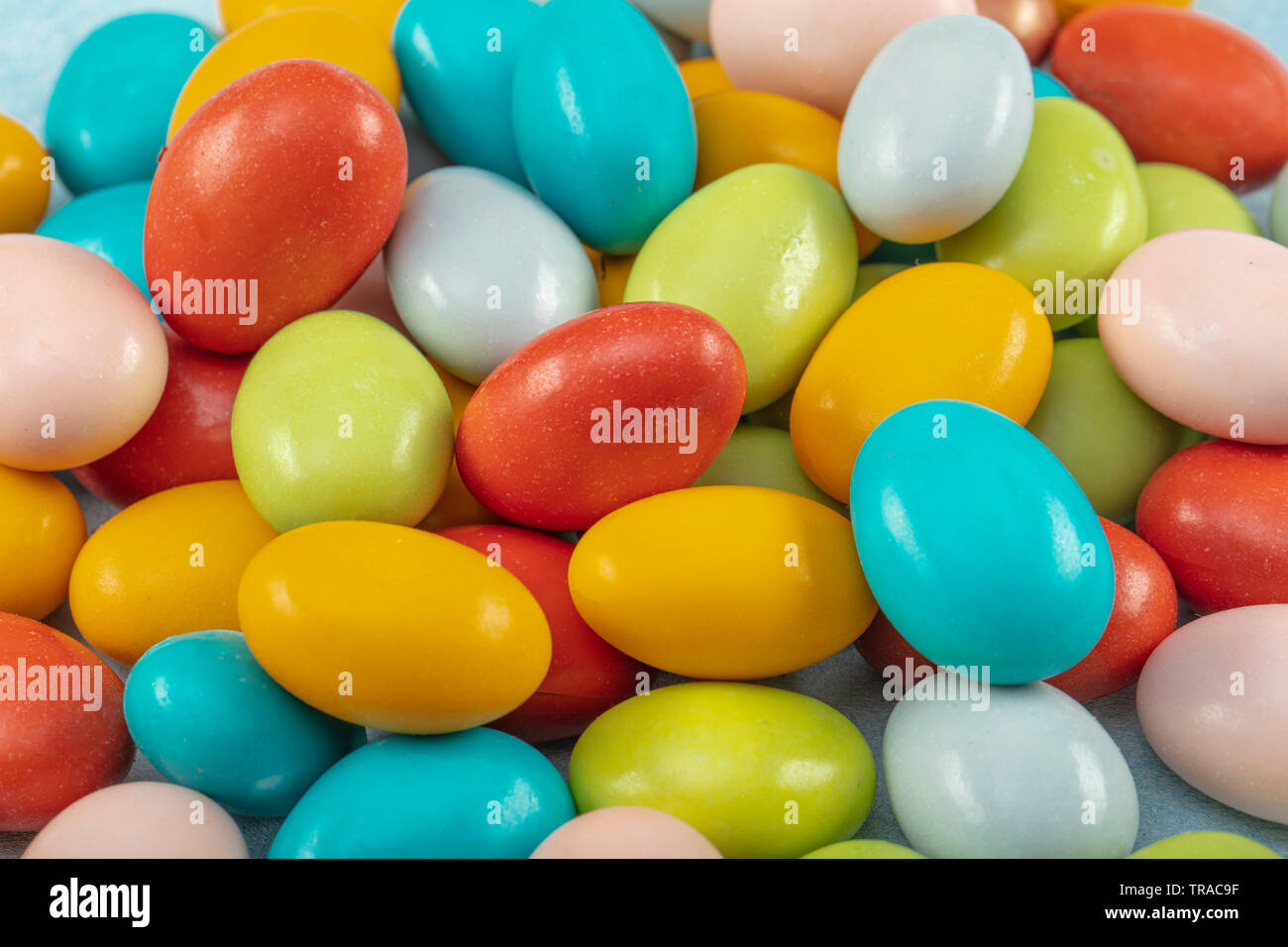 Traditional Turkish colorful coated almond candies.Colorful candies ...
