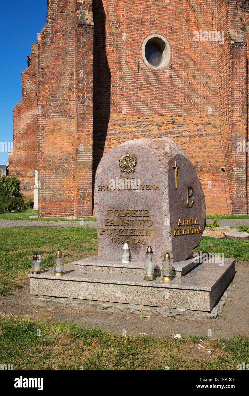 Monument to Polish Underground state and Home army in Znin. Poland ...