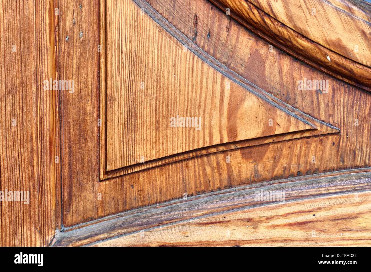 Close up view on detailed wooden plank and log surfaces in high ...