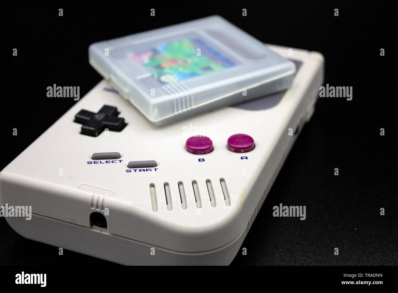 Naples, Italy 20 / April / 2019. A 90s portable video game. One of the ...