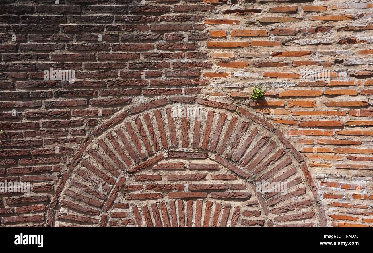 Two-Colored Brick wall Stock Photo - Alamy