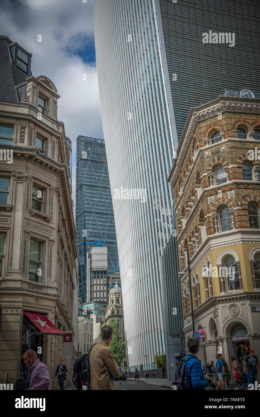 Cheese Grater and Walkie Talkie Buildings in London Stock Photo - Alamy