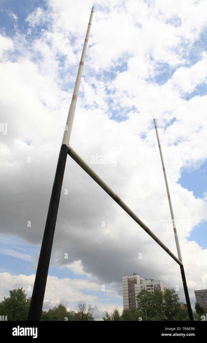 Rugby gate on sky background Stock Photo - Alamy