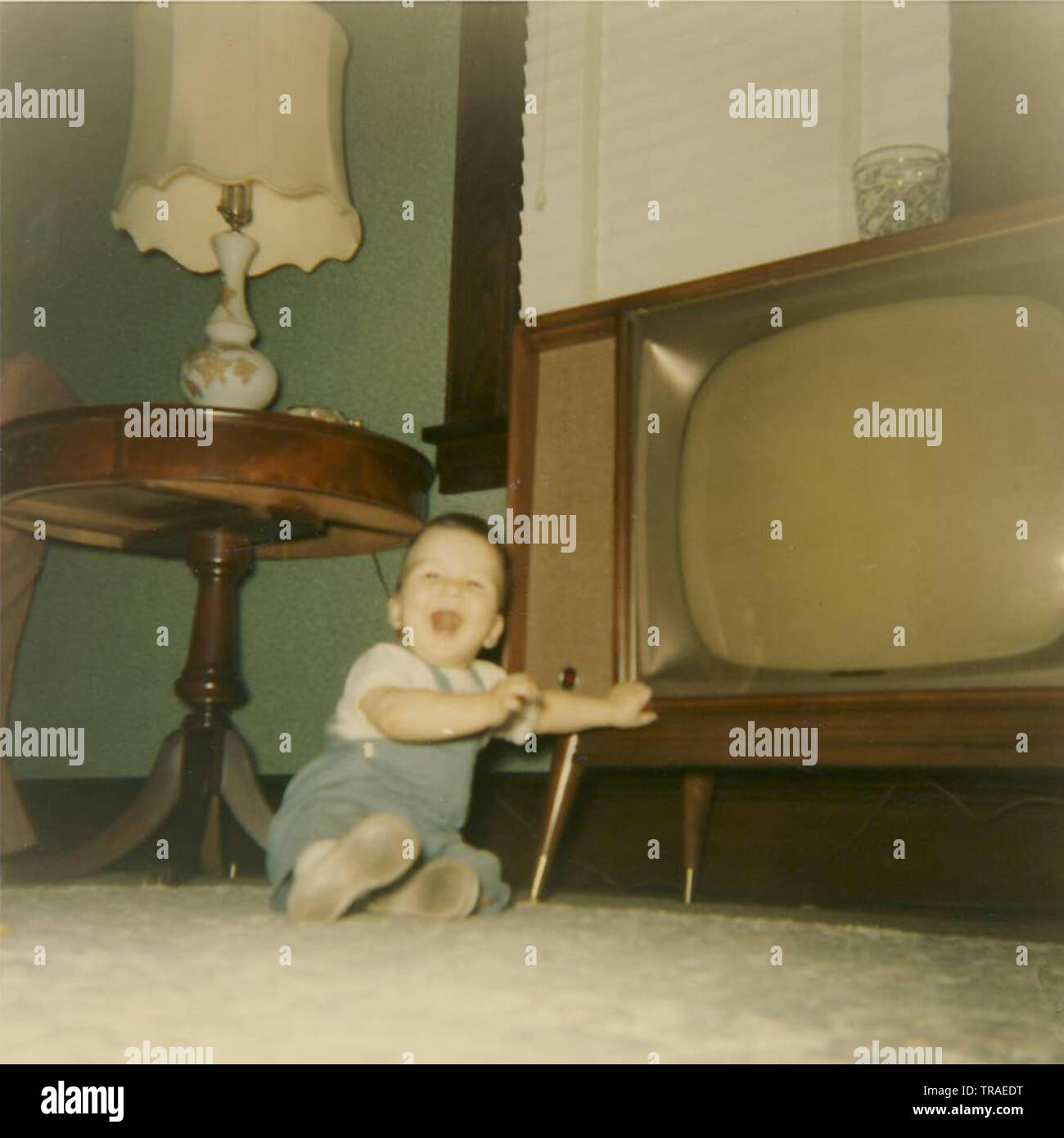 Baby wearing overalls 1965 hi-res stock photography and images - Alamy