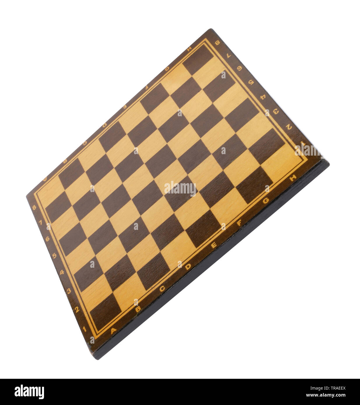 wooden empty chessboard isolated Stock Photo - Alamy
