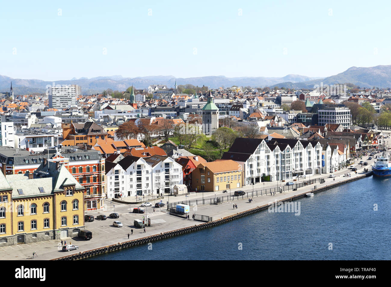 Stavanger, Norway elevated view of town Stock Photo - Alamy