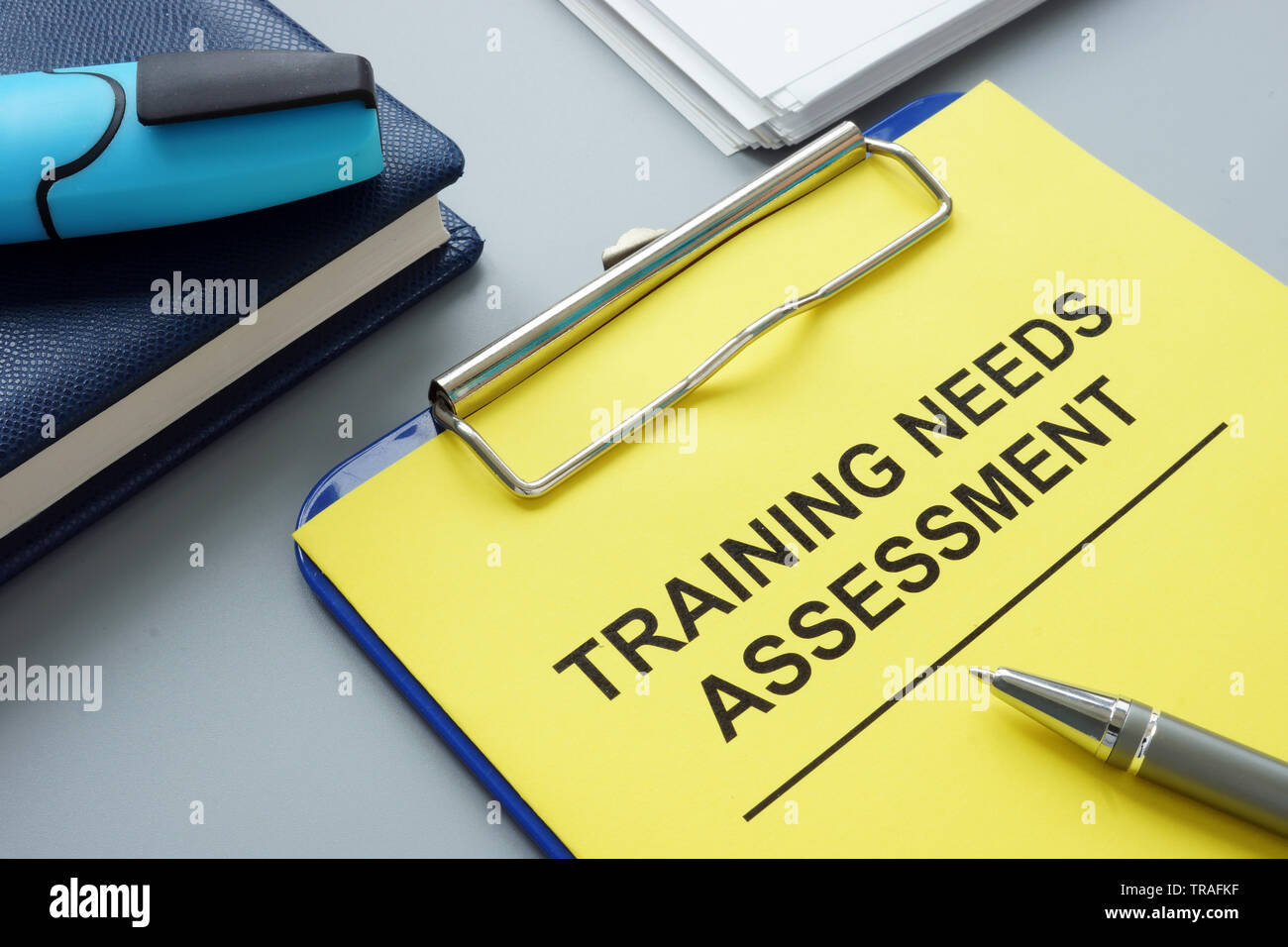 Training Needs Assessment TNA report with clipboard Stock Photo - Alamy