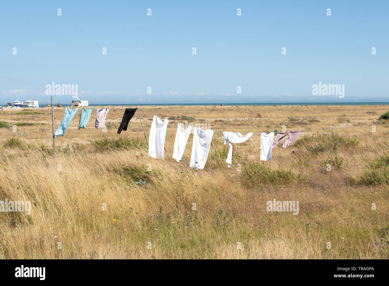 Washing blowing in wind hi-res stock photography and images - Alamy