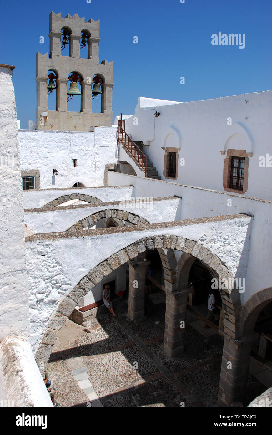 Patmos Island, Aegean Sea / Greece, August 2018: The historic Saint ...