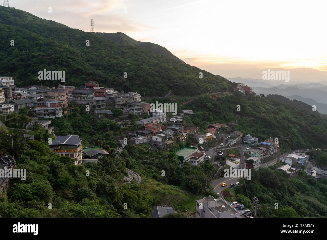 Cityscape of Jiufen old town in Taipei, Taiwan Stock Photo - Alamy