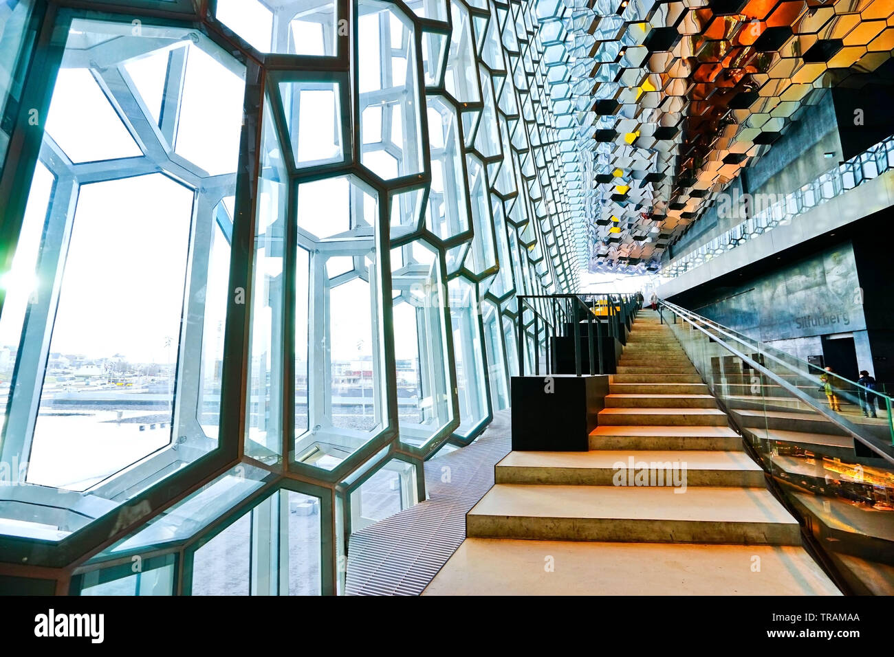 View of the Harpa Music Hall and Conference Centre with beautiful ...