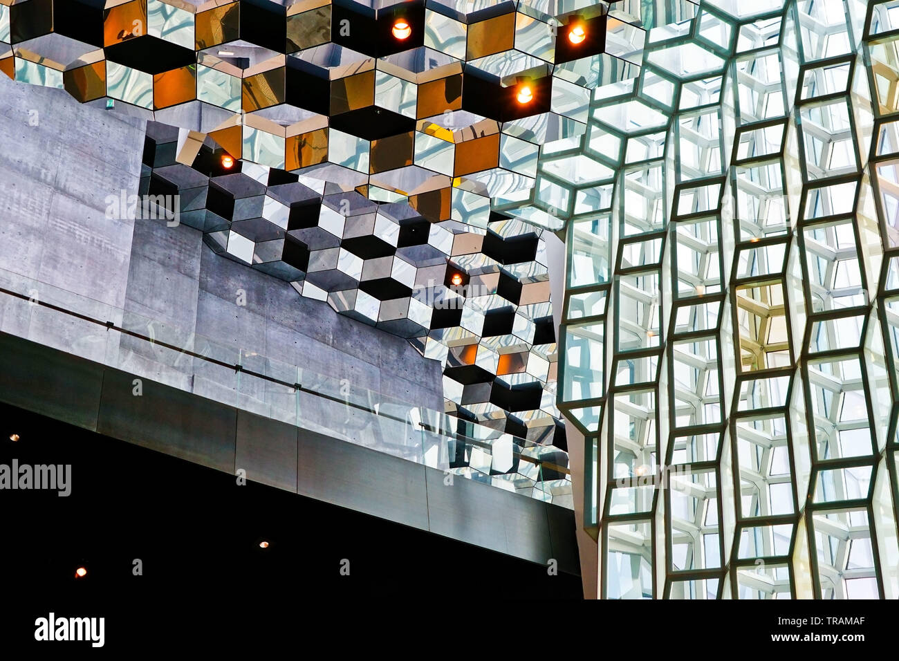 View of the Harpa Music Hall and Conference Centre with beautiful ...