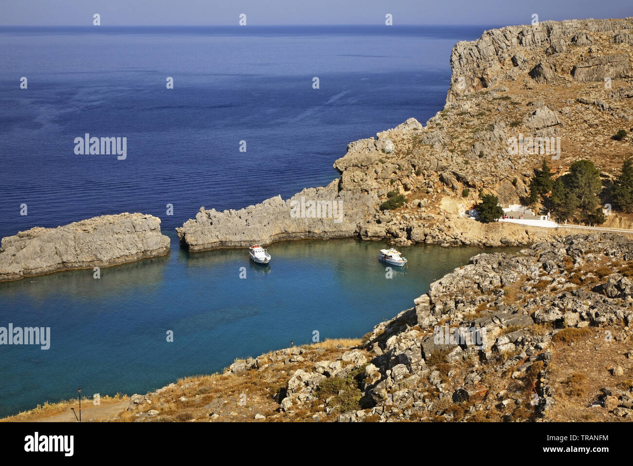 Lindos rhodes st paul bay hi-res stock photography and images - Alamy
