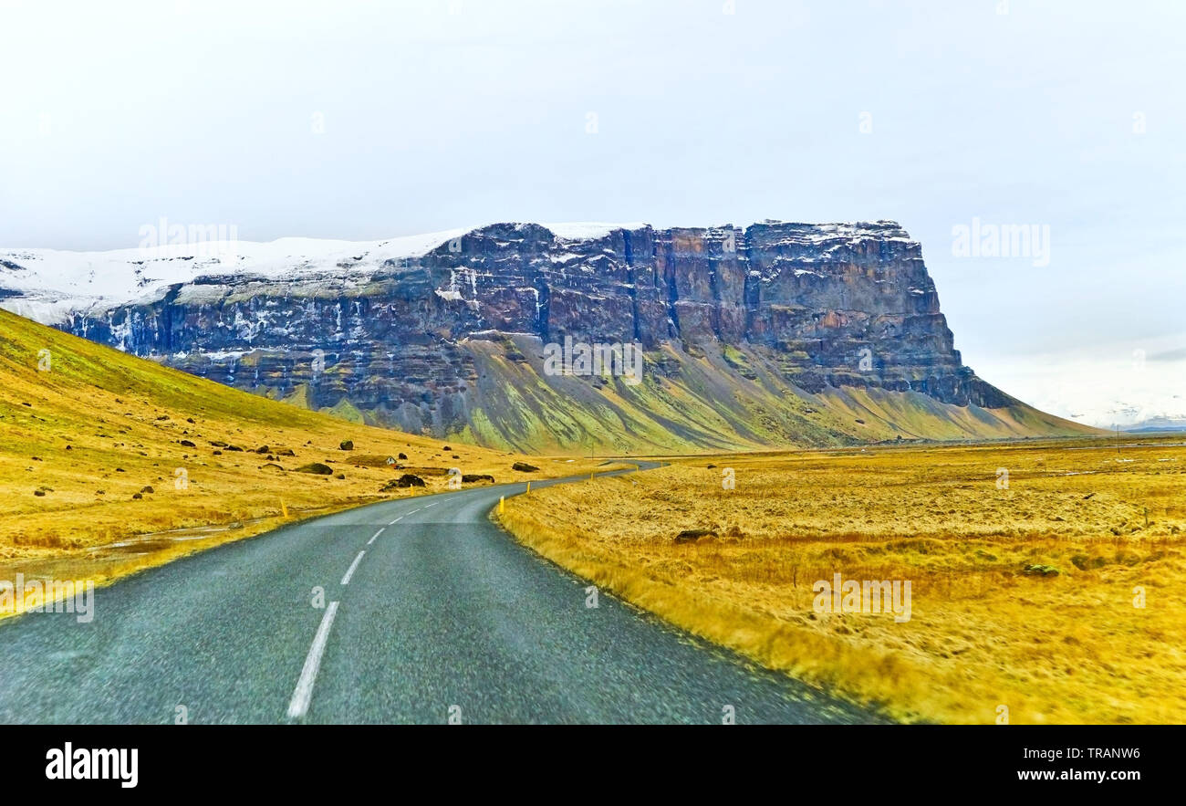 View of the beautiful plateau in Iceland in winter Stock Photo - Alamy