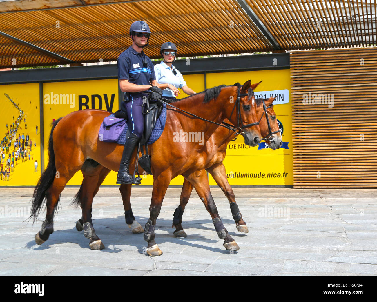 French police keep order in Nice Stock Photo - Alamy