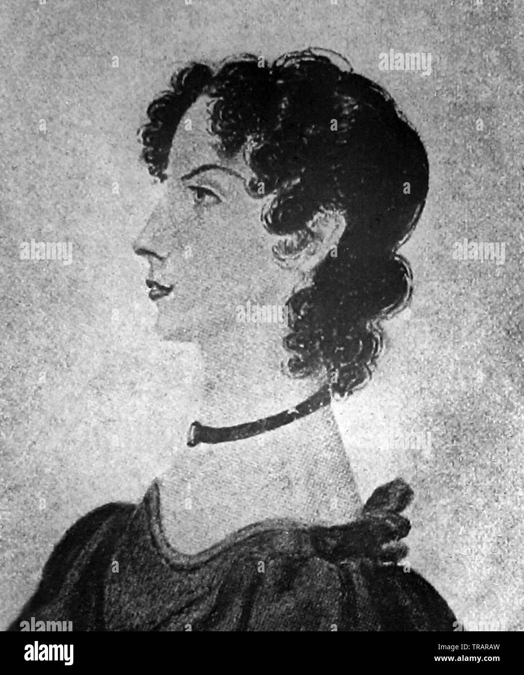 Illustration of Anne Bronte Stock Photo - Alamy